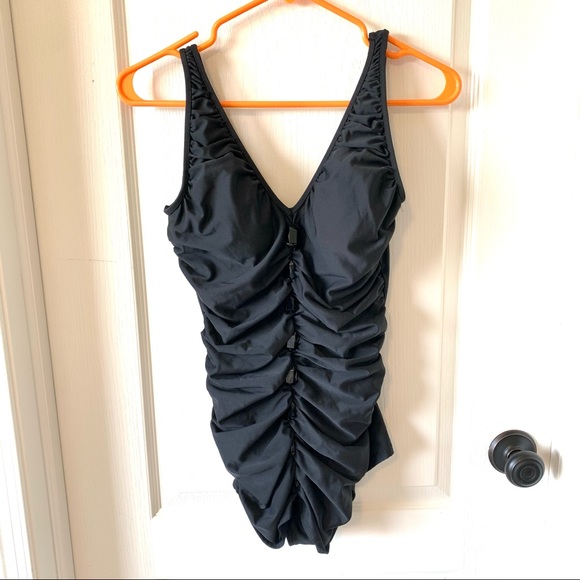 Shape FX | Swim | Vintage Shape Fx Swim Jeweled Ruched One Piece8 ...